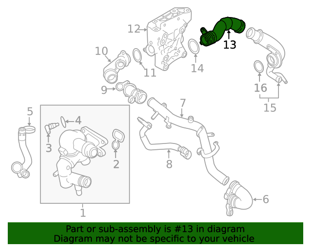 Genuine OEM By-Pass Pipe Part# LR083328 Fits 2018-2019 Land Rover: Up ...