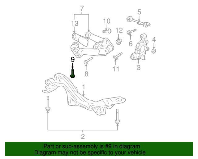 2007-2009 Honda CR-V Trailing Arm Bolt 90183-SNA-000 | OEM Parts Online