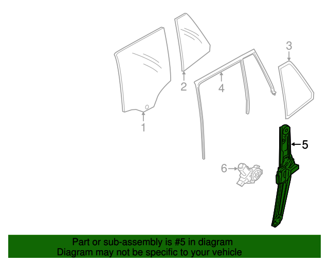 2012-2015 BMW X1 Window Regulator 51352990388 | OEM Parts Online