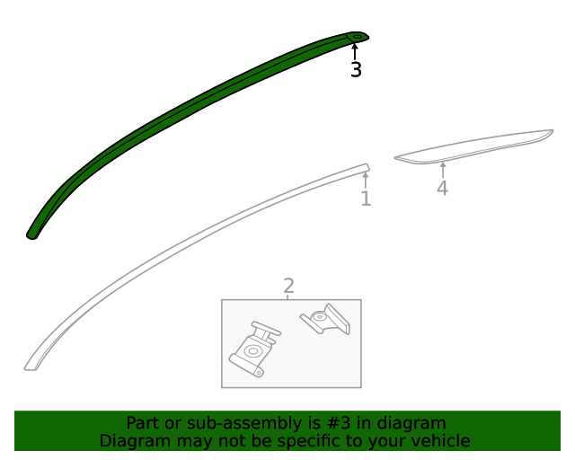 51139478233 - 2020-2022 BMW X6 Roof Molding (51-13-9-478-233) | BMW of ...