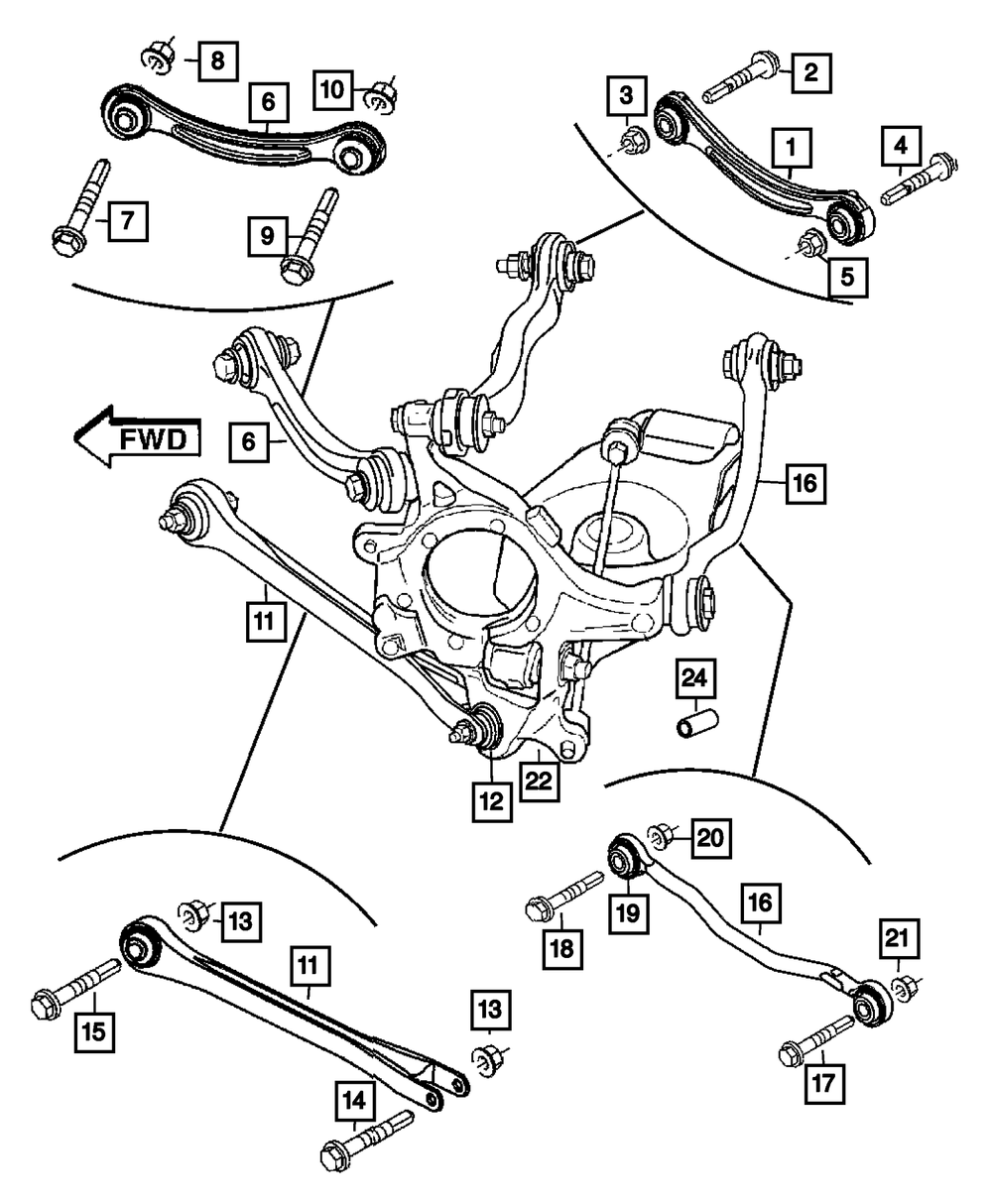 2018-2023 Mopar Rear Knuckle, Right 4854458AH | My Mopar Parts