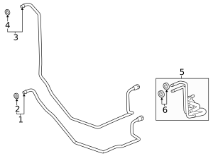 Genuine OEM Automatic Transmission Fluid Cooler Inlet and Outlet Line ...