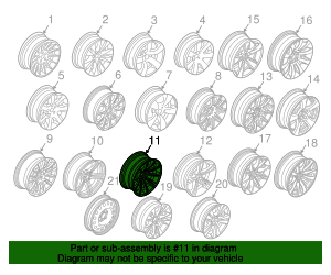 36118036948 - 2006-2010 BMW Wheel, Alloy (36-11-8-036-948) | BMW of ...