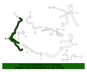 3QF-122-109-A - Lower Hose - 2018-2023 Volkswagen | VW OEM Parts Outlet