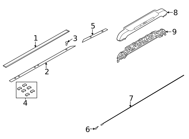 Genuine OEM Roof Molding Part# LR131667 Fits 2020-2023 Land Rover: Up ...