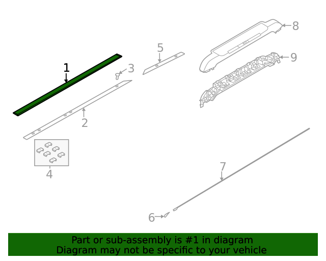 Genuine OEM Roof Molding Part# LR131667 Fits 2020-2023 Land Rover: Up ...