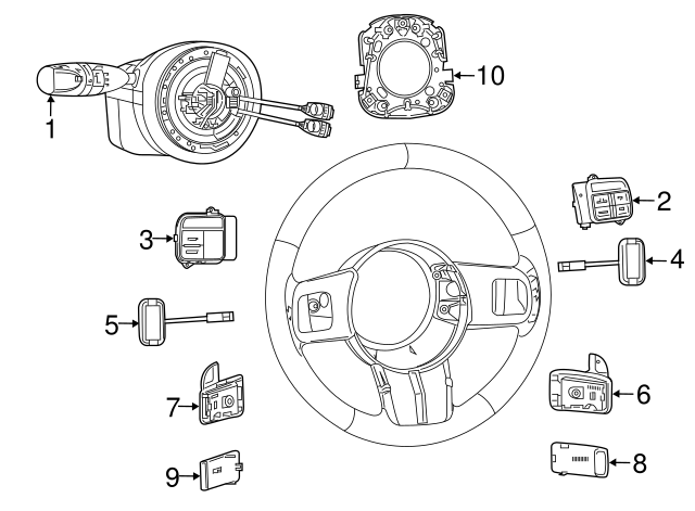 1RJ37XDVAO - Steering Column Module - 2011-2013 Dodge Challenger ...