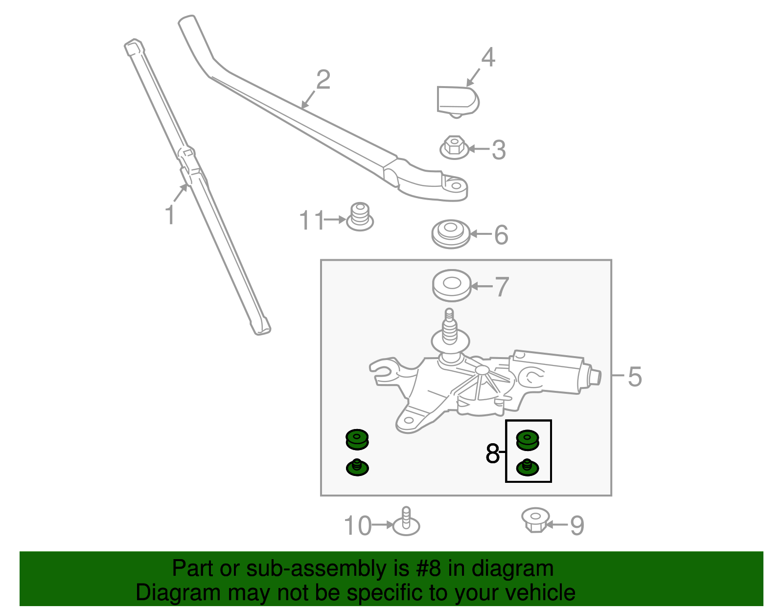 2005-2024 Porsche Wiper Motor Mount Kit 997-628-908-00 | Porsche Marin