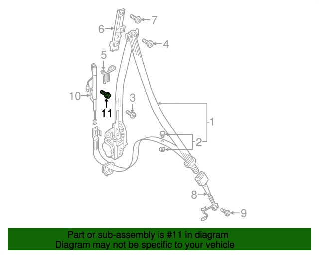 WHT-004-969 - Seat Belt Pre-Tensioner Bolt 2018-2024 Audi | Audi OEM Parts