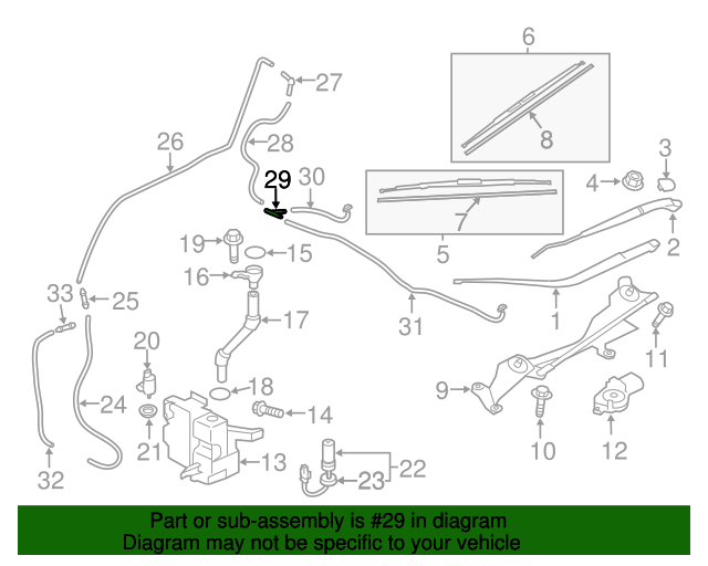 2002-2024 Mitsubishi Washer Hose Joint MB084419 | Mitsubishi Parts ...