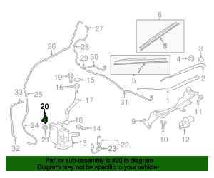 2018-2025 Mitsubishi Washer Pump 8260A409 | Mitsubishi Parts Warehouse