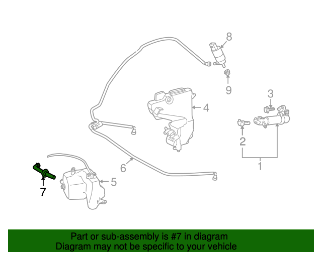 211-860-06-92 - Washer Hose 2003-2011 Mercedes-Benz | Mercedes-Benz USA ...