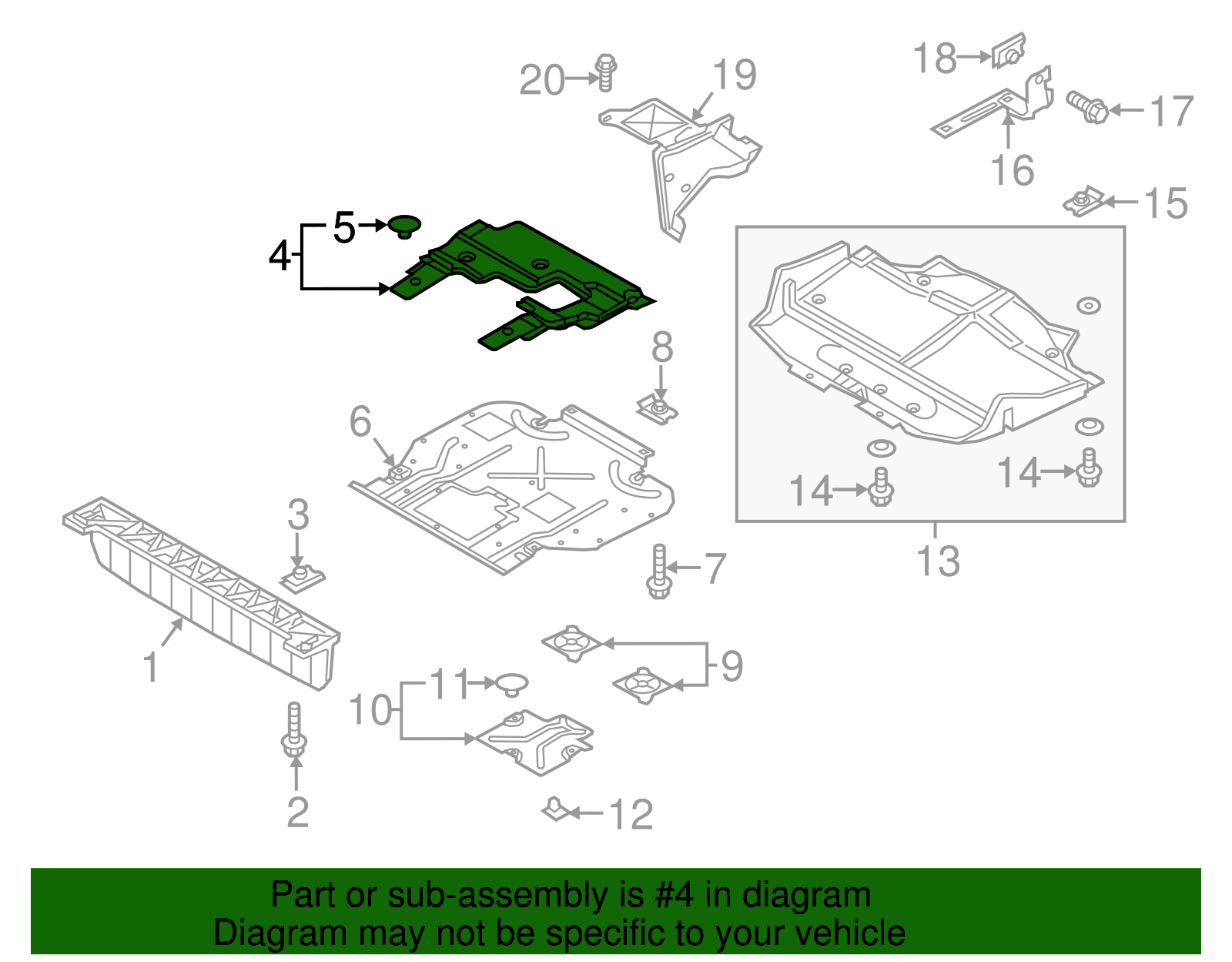 Genuine OEM Ford Part - Under Cover BL3Z-5D032-B | Genuine OEM Ford ...