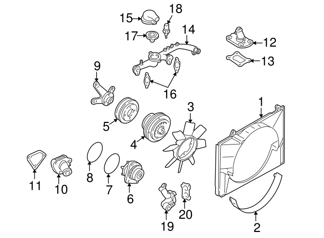 2001-2003 Infiniti QX4 Fan Shroud 21477-4W000 | Infiniti of Orland Park