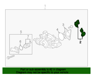 1999-2020 GM (Replaces 12580035) Water Pump Gasket 12630223 ...