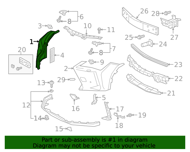 2019-2024 Lexus Bumper Side 52112-76902 | Lexus OEM Parts Online
