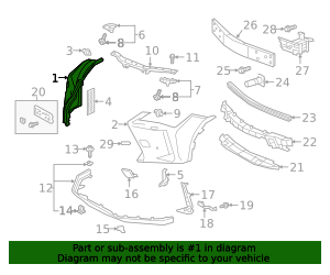 2019-2024 Lexus Bumper Side 52112-76902 | Lexus OEM Parts Online