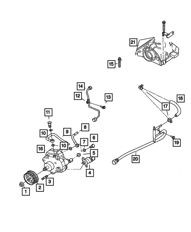 2005-2006 Jeep Liberty Fuel Return Block 5142809AB | My Mopar Parts