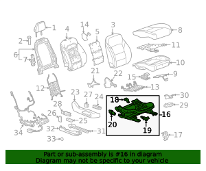 2018-2023 GM Cushion Frame 13525364 | GMPartsDirect.com