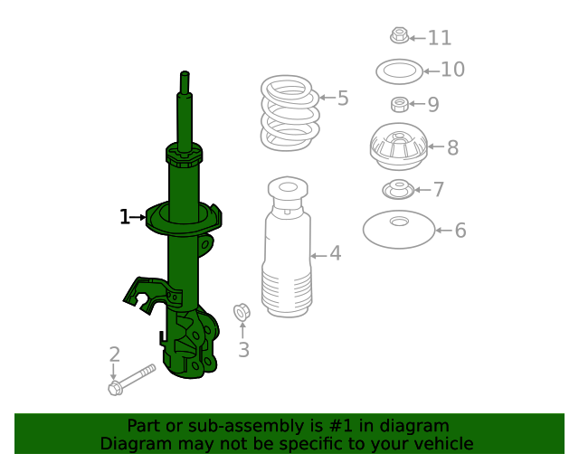 2021-2024 Nissan Kicks Strut E4302-5R01A | Nissan Parts Plus