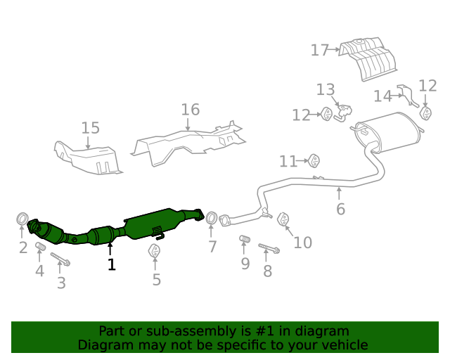 2019-2022 Toyota Corolla Front Pipe 17410-37500 | OEM Parts Online
