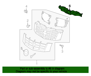 2007-2014 Cadillac Front Grille Upper Bracket 15904442 GM ...