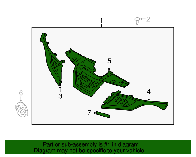 2013-2014 Nissan Juke Grille 62070-3YW0A | AutoNationParts.com