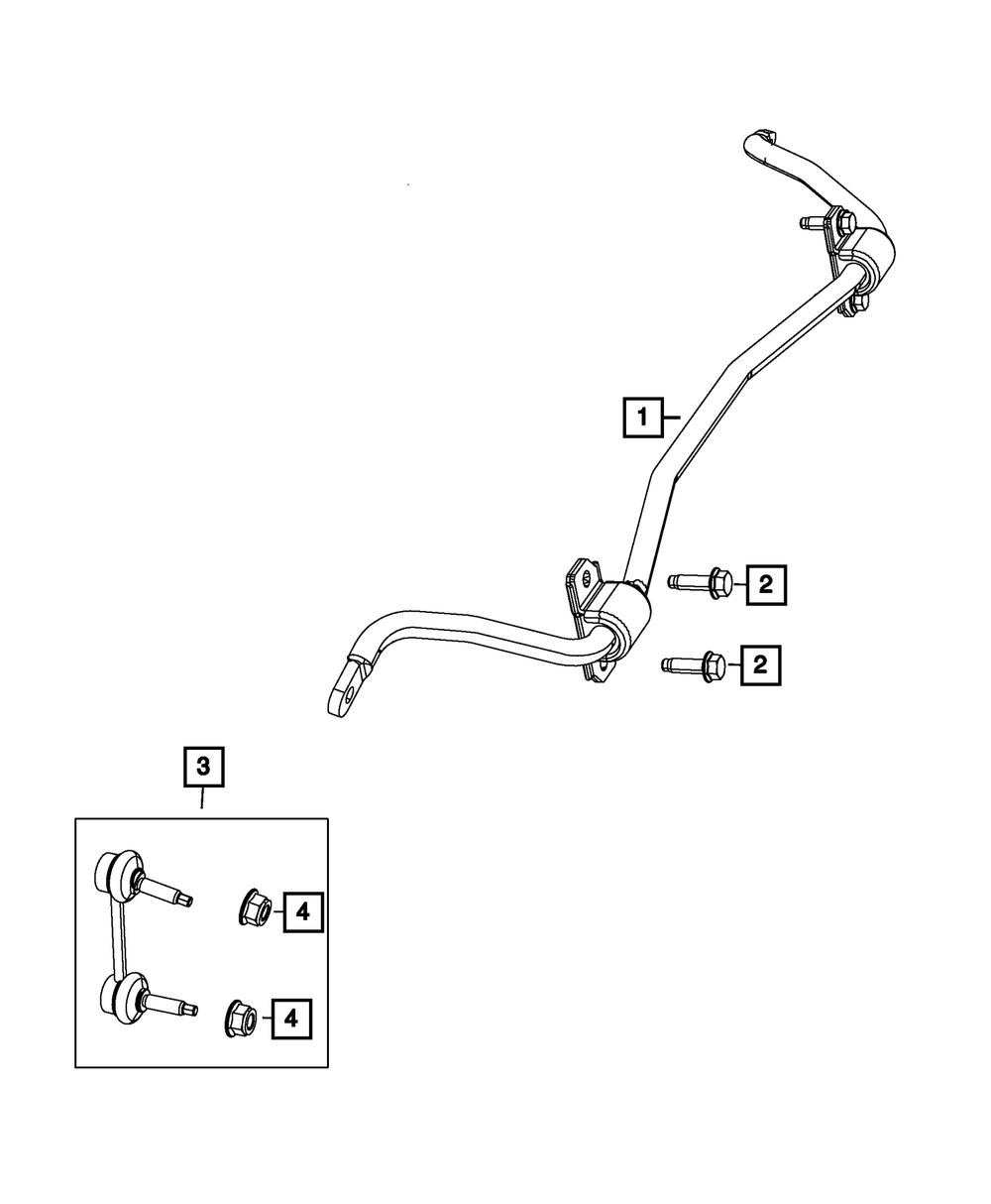 2016-2025 Mopar Rear Suspension Stabilizer Bar 68253186AA | Mopar.com ...