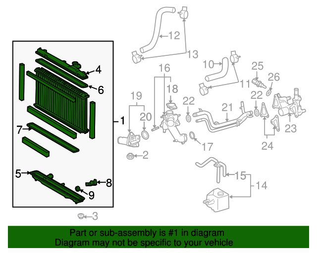 2006-2011 Lexus Radiator Assembly 16400-31370 | OEM Parts Online