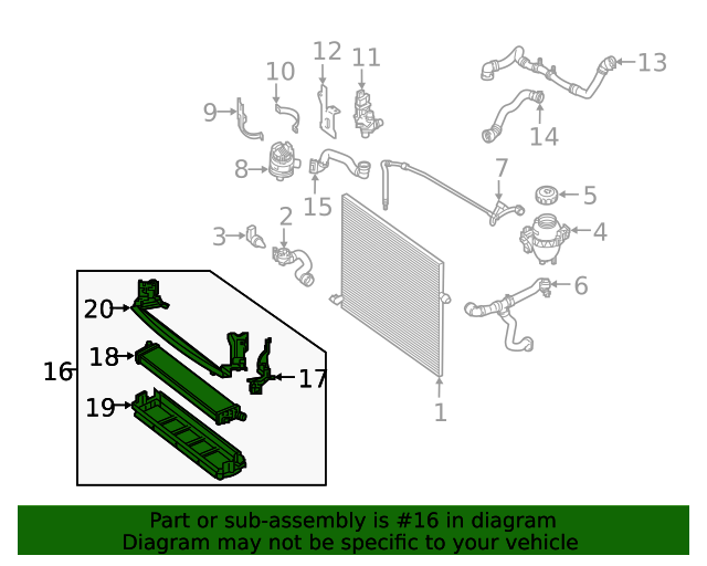 213-500-70-00 - Radiator 2019-2023 Mercedes-Benz | AutoNationParts.com