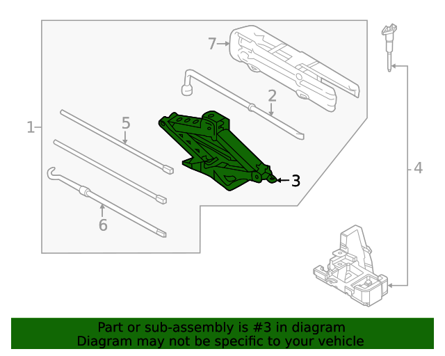 2021-2023 Ford F-150 Floor Jack ml3z17080b | TascaParts.com