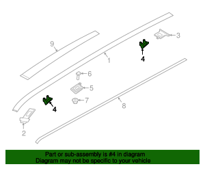 Genuine Roof Molding Clip for 2018-2023 Land Rover Range Rover Velar ...
