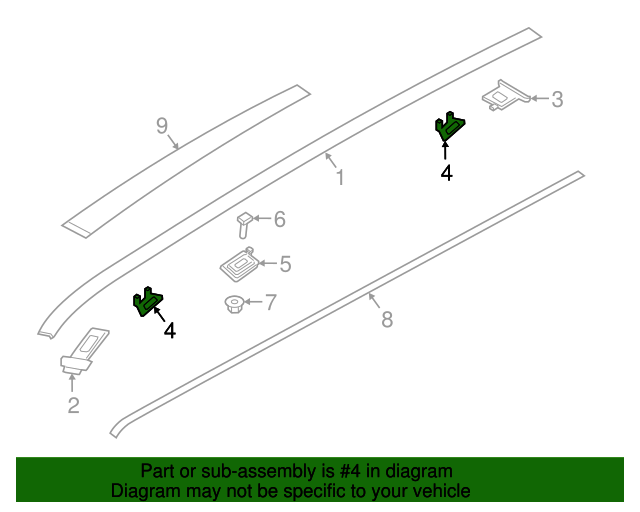 2018-2023 Land Rover Range Rover Velar Roof Molding Clip LR093950 ...