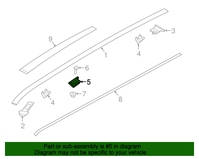 2018-2023 Land Rover Range Rover Velar Roof Molding Retainer Clip ...