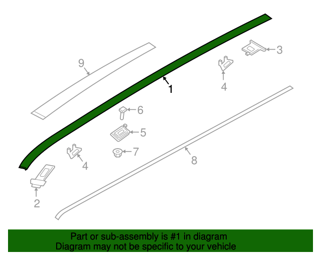 Genuine OEM Roof Molding Part# LR092748 Fits 2018-2022 Land Rover Range ...