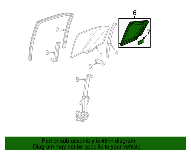 2010-2014 Acura TL Fixed Glass 73455-TK4-C02 | AutoNationParts.com