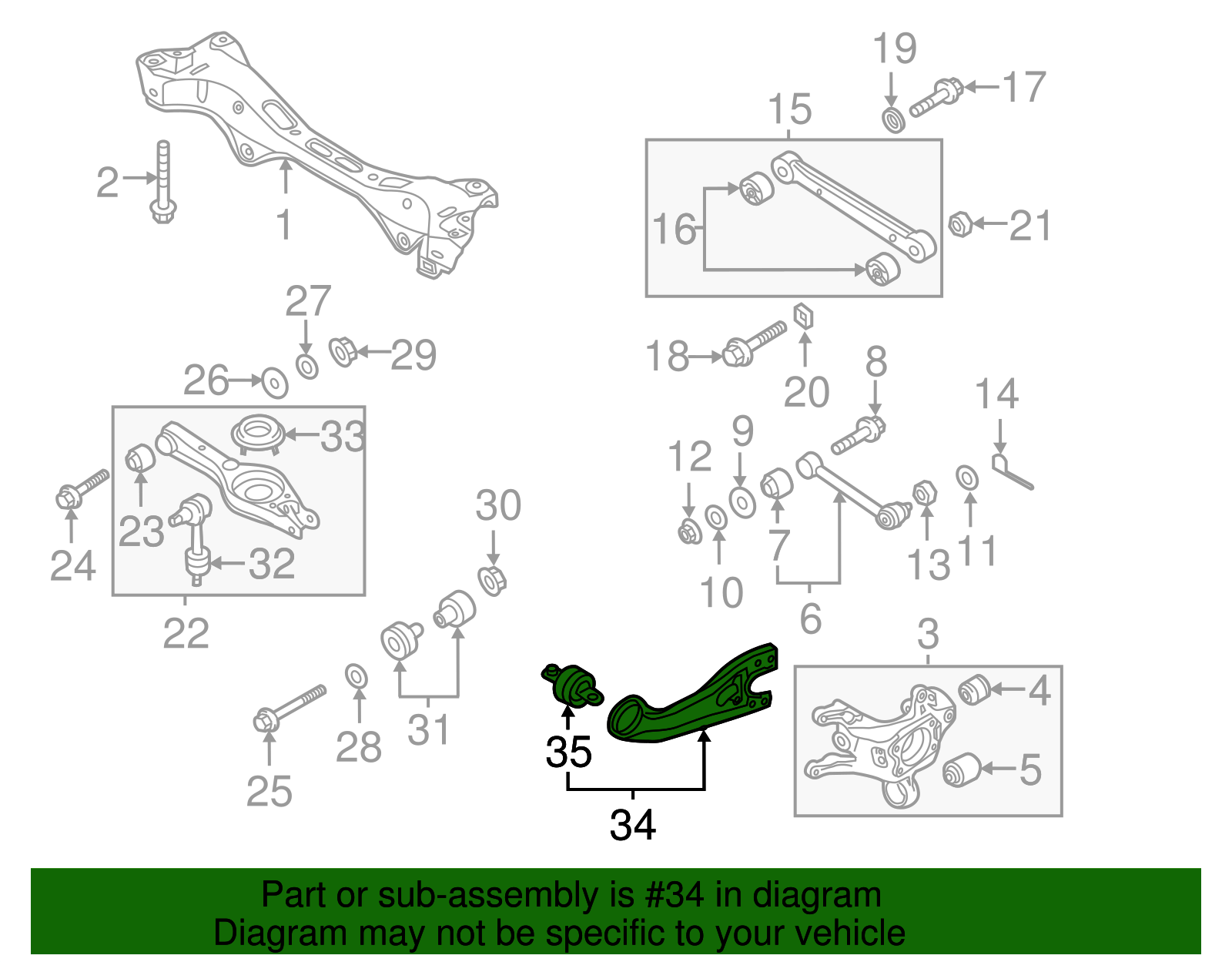 2011-2017 Hyundai Trailing Arm 55280-3S000 | OEM Parts Online