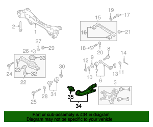 2011-2017 Hyundai Trailing Arm 55280-3S000 | OEM Parts Online