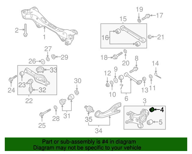 2011-2017 Hyundai Knuckle Upper Bushing 52773-3R000 | OEM Parts Online