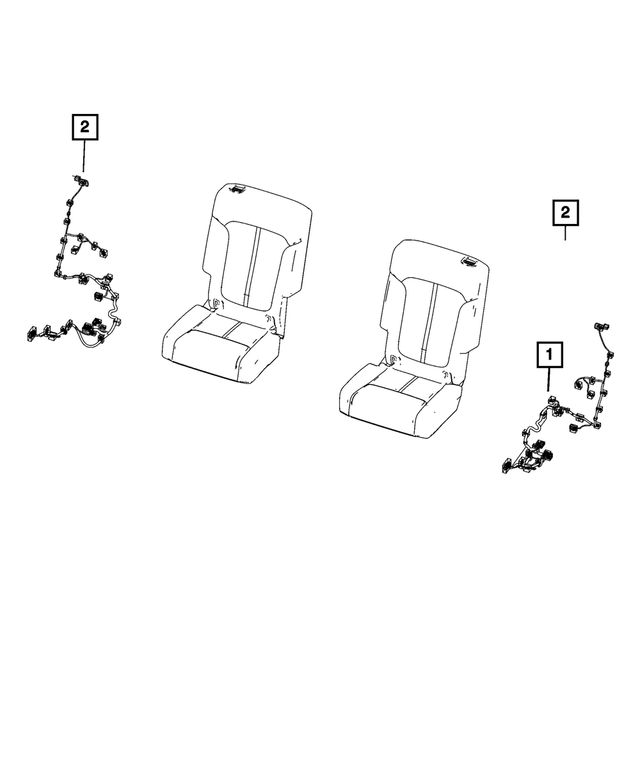 2022-2023 Jeep Rear Seat Wiring 68427423AD | Mopar Estores