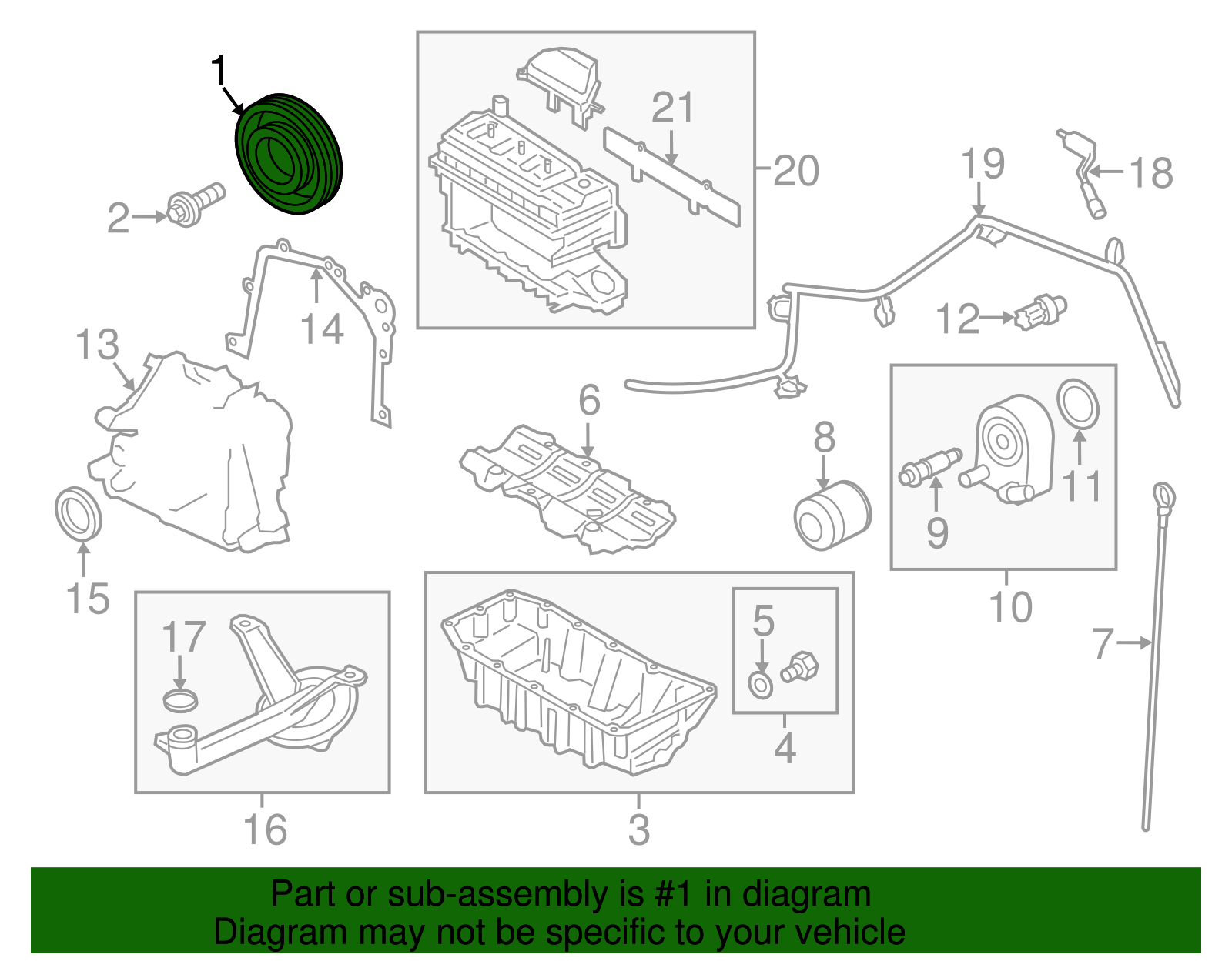BM5Z-6312-A - Crankshaft Pulley 2013-2020 Ford | AutoNation Parts