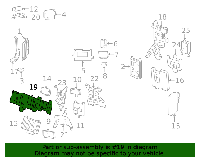 213-545-65-00 - Control Module Bracket 2021-2023 Mercedes-Benz ...