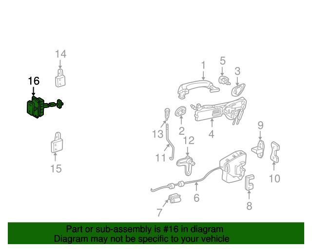 2001-2007 Mercedes-Benz Check Strap 203-730-01-16 | Mercedes-Benz Parts ...