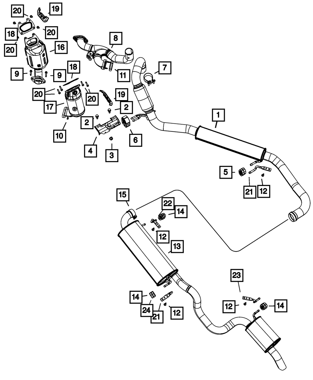Exhaust Support Isolator Heat Shield | 2018 Dodge Grand Caravan - SKU ...