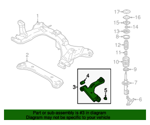 EC01-34-350N - Lower Control Arm 2001-2004 Mazda Tribute | Florida ...