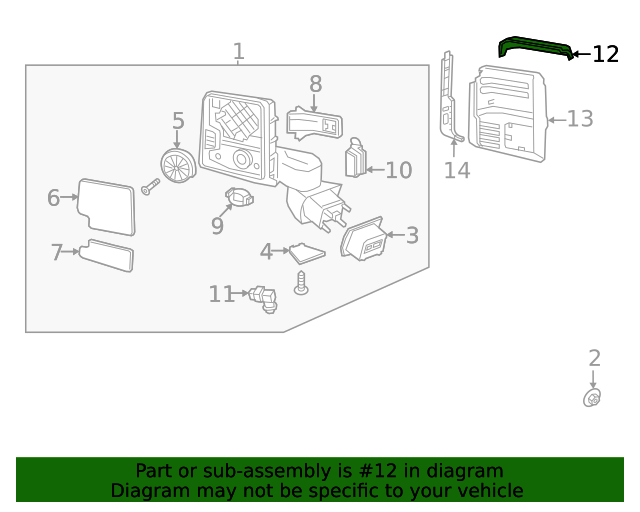 2020-2022 GM Black Driver Side Outside Rearview Mirror Housing Upper ...