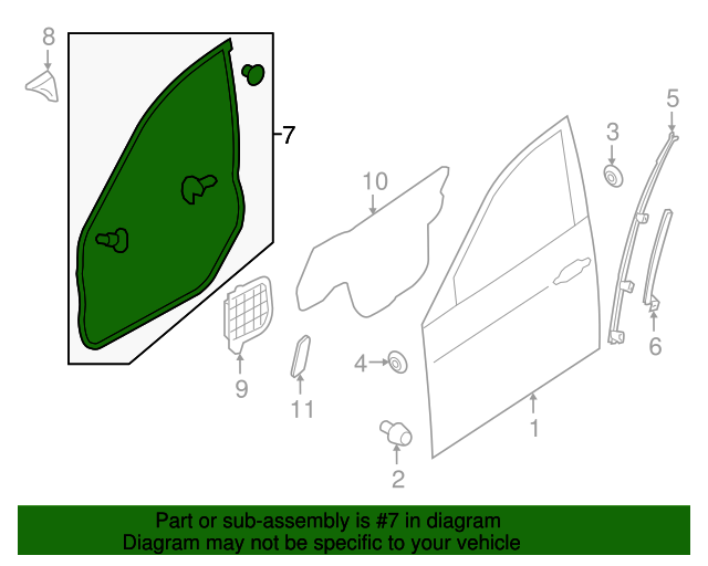 2014-2018 Subaru Forester Door Weather-Strip 63511SG001 | Subaru Parts ...