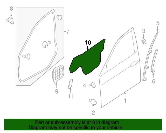 Sealing Cover Front Door 61244SG020 | Subaru Parts Store