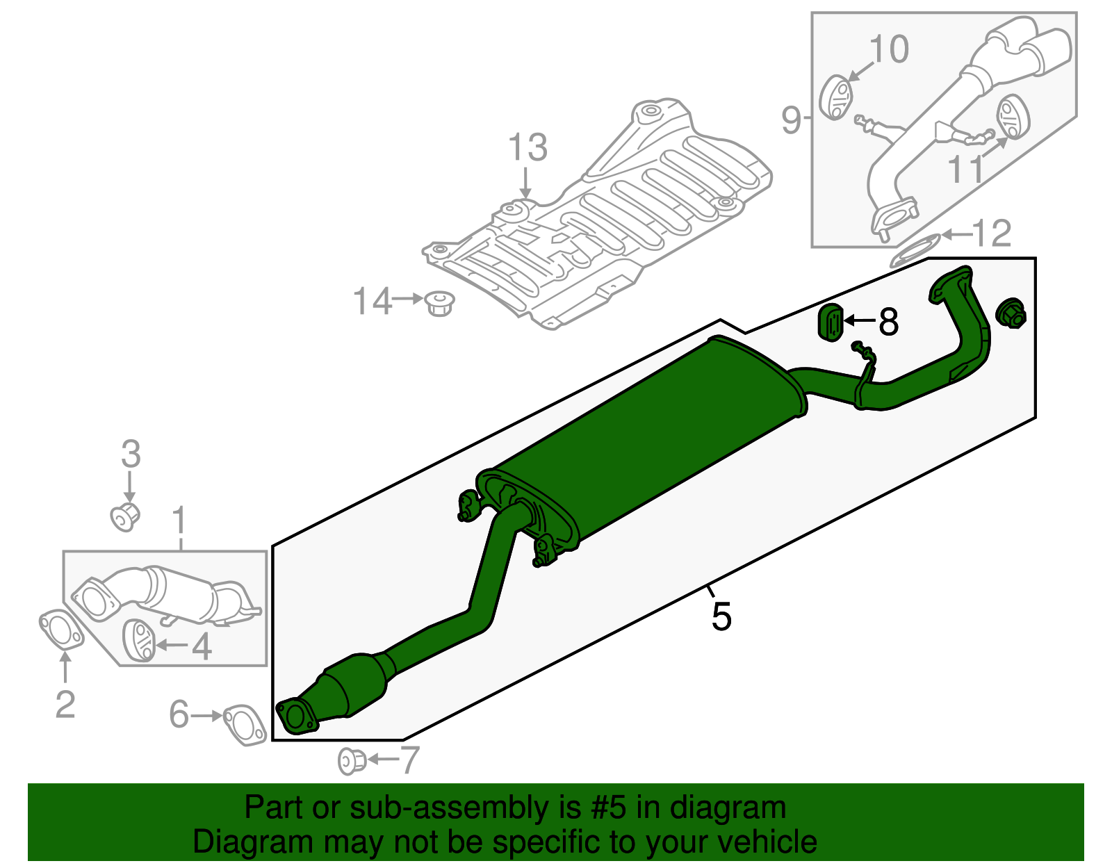 Hyundai - 28600-4Z300 - Catalytic Converter - 2013-2016 Hyundai Santa ...