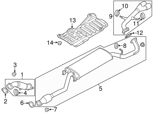 28600-4Z300 - Catalytic Converter 2013-2016 Hyundai Santa Fe Sport ...